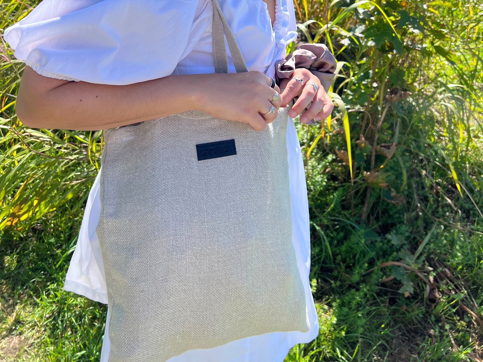 Tote bag en lin texturé – SANANA bags